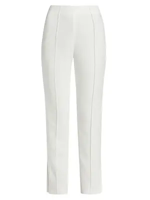 Cinq À Sept Brianne Pintuck Crepe Pants - Ivory