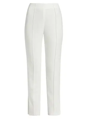 Cinq À Sept Women's Brianne Pintuck Crepe Pants - Black Ivory
