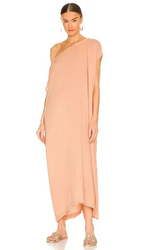 9seed Moonstone Off The Shoulder Caftan In Tan