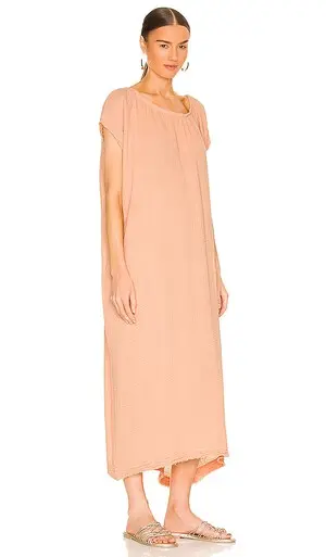 9seed Moonstone Off The Shoulder Caftan In Tan