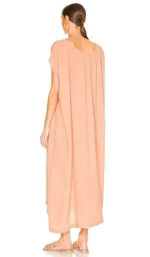 9seed Moonstone Off The Shoulder Caftan In Tan