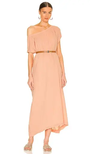 9seed Moonstone Off The Shoulder Caftan In Tan