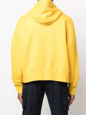 Palm Angels Embroidered Shark Motif Hoodie - Yellow