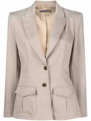 Alberta Ferretti Single-breasted Blazer - Neutrals
