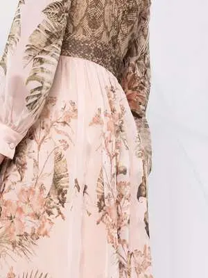 Alberta Ferretti Long Sleeve Maxi Dress