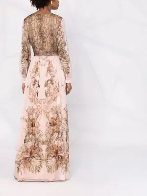 Alberta Ferretti Long Sleeve Maxi Dress