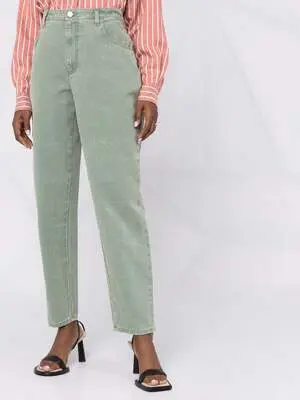 Alberta Ferretti Light Cotton High-waisted Tapered Jeans