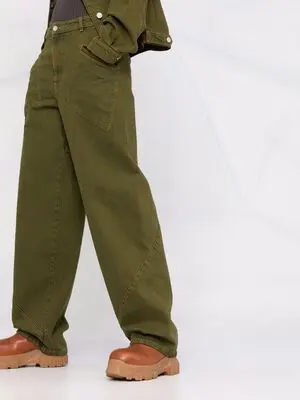 Alberta Ferretti Deconstructed Wide-leg Jeans