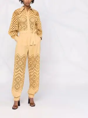 Alberta Ferretti Broderie Anglaise Jumpsuit