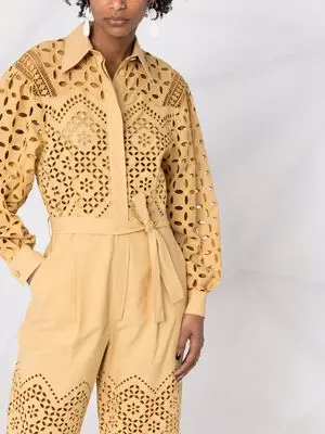 Alberta Ferretti Broderie Anglaise Jumpsuit