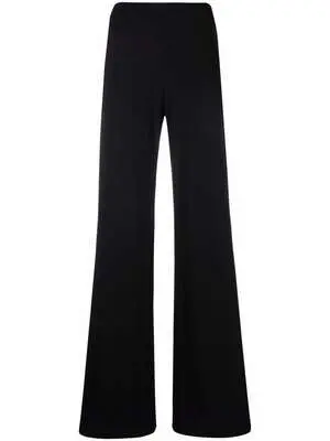 Alberta Ferretti High-waisted Flared Trousers - Black