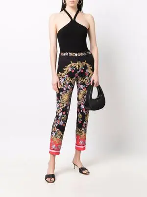 Versace Baroque Print Fitted Trousers