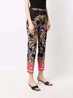 Versace Baroque Print Fitted Trousers