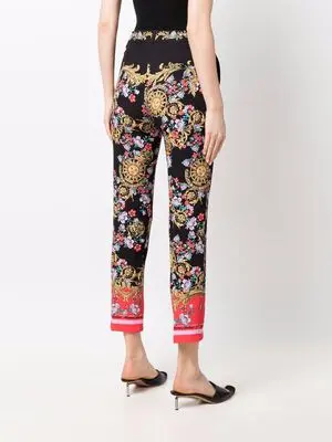 Versace Baroque Print Fitted Trousers