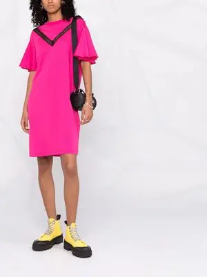 Karl Lagerfeld Lace-insert Organic Cotton Dress