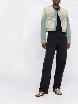 MAISON MARGIELA Distressed Denim Jacket - Blue