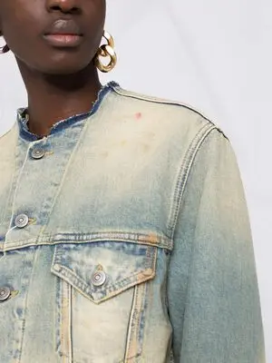 MAISON MARGIELA Distressed Denim Jacket - Blue