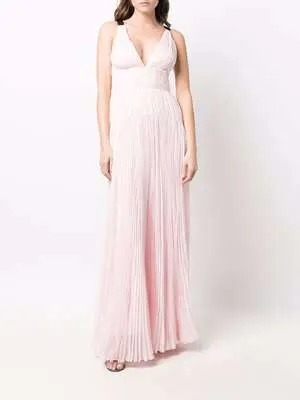 MARIA LUCIA HOHAN V-neck Sleeveless Dress