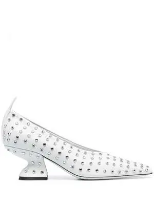 FERRAGAMO 60mm F-heel Rhinestone Pumps