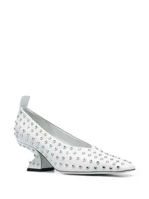 FERRAGAMO 60mm F-heel Rhinestone Pumps