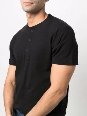 Rag & Bone Short-sleeve Henley T-shirt - Black