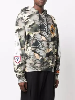 Heron Preston Camouflage Print Hoodie