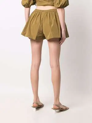 Red Valentino Pleated Flared Shorts