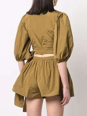 Red Valentino Wrap Cropped Blouse