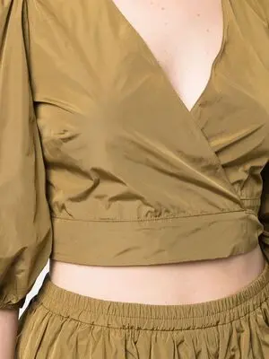 Red Valentino Wrap Cropped Blouse