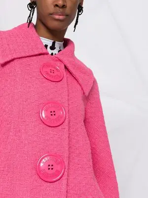 Moschino Single-breasted Tweed Coat