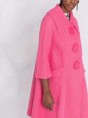 Moschino Single-breasted Tweed Coat