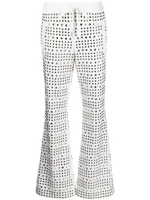 Marni Crystal-embellished Flared Trousers - Multicolour