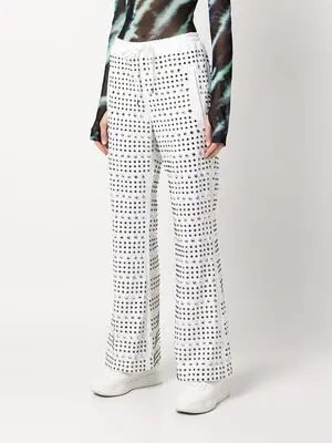Marni Crystal-embellished Flared Trousers - Multicolour