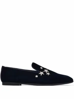 JIMMY CHOO Varsha Velvet Flat Slippers