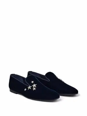 JIMMY CHOO Varsha Velvet Flat Slippers