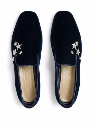 JIMMY CHOO Varsha Velvet Flat Slippers