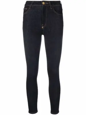 Philipp Plein Logo-appliqué Skinny Jeans - Blue