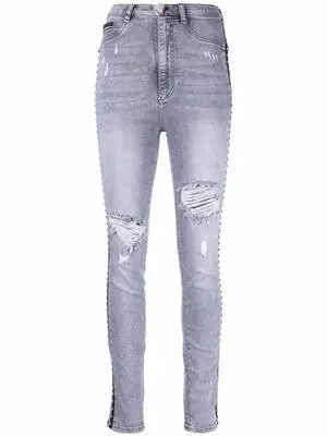 Philipp Plein Crystal-embellished Jeggings