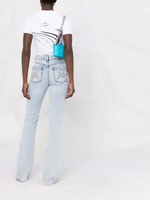 Philipp Plein High-waisted Flared Jeans - Blue