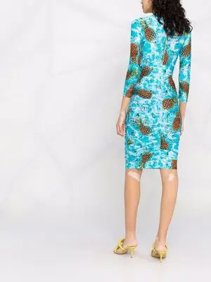 Philipp Plein Pineapple Skies Printed Mini Dress