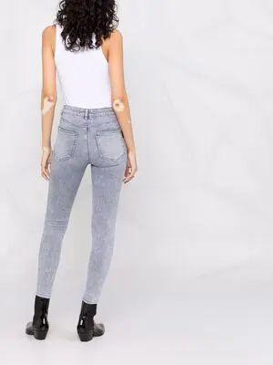 Philipp Plein Skinny Cropped Jeans - Grey