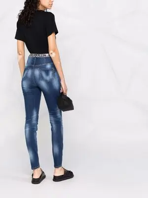 Philipp Plein High-waist Jeggings - Blue