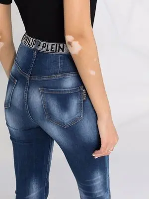 Philipp Plein High-waist Jeggings - Blue