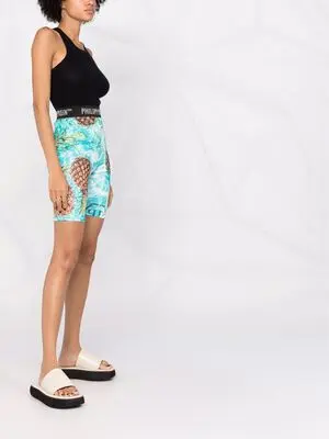 Philipp Plein Pineapple Cycling Shorts