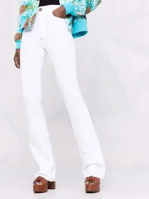 Philipp Plein High-waisted Flared Jeans - White