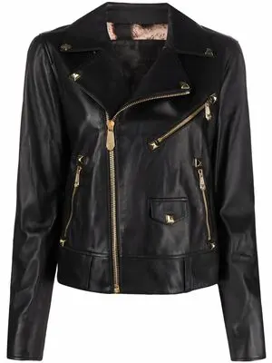 Philipp Plein Studded Biker Jacket - Black