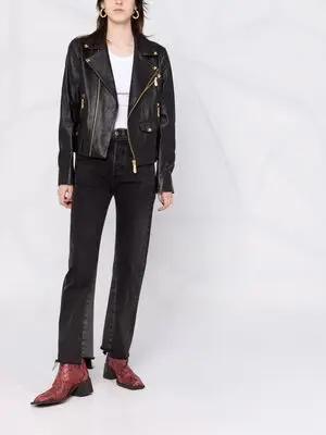 Philipp Plein Studded Biker Jacket - Black
