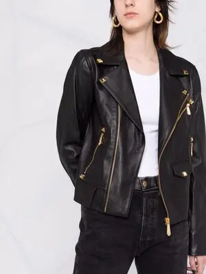 Philipp Plein Studded Biker Jacket - Black