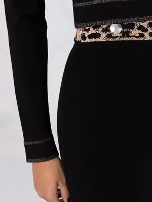 Philipp Plein Leopard Print Waistband Skirt