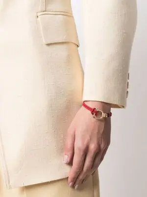 FERRAGAMO Braided Leather Bracelet